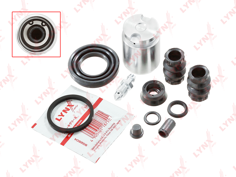 Ремкомплект тормозного суппорта с поршнем заднего