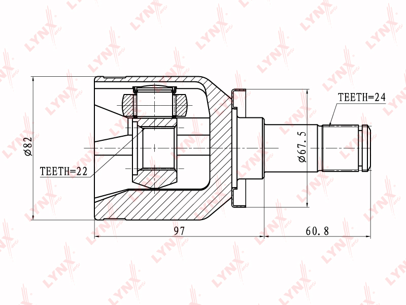ШРУС внутренний (Z 24x22)