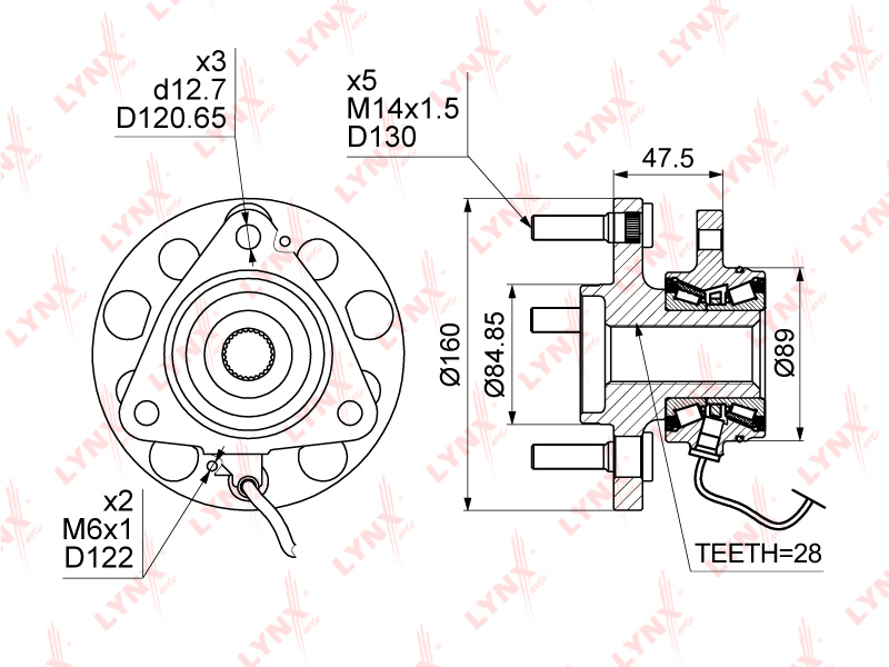 Ступица колеса передняя